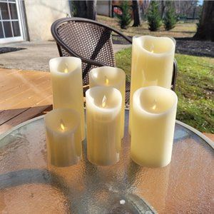 Accents | Flameless Candles Flickering Led Candles Real Wax Pillar ...